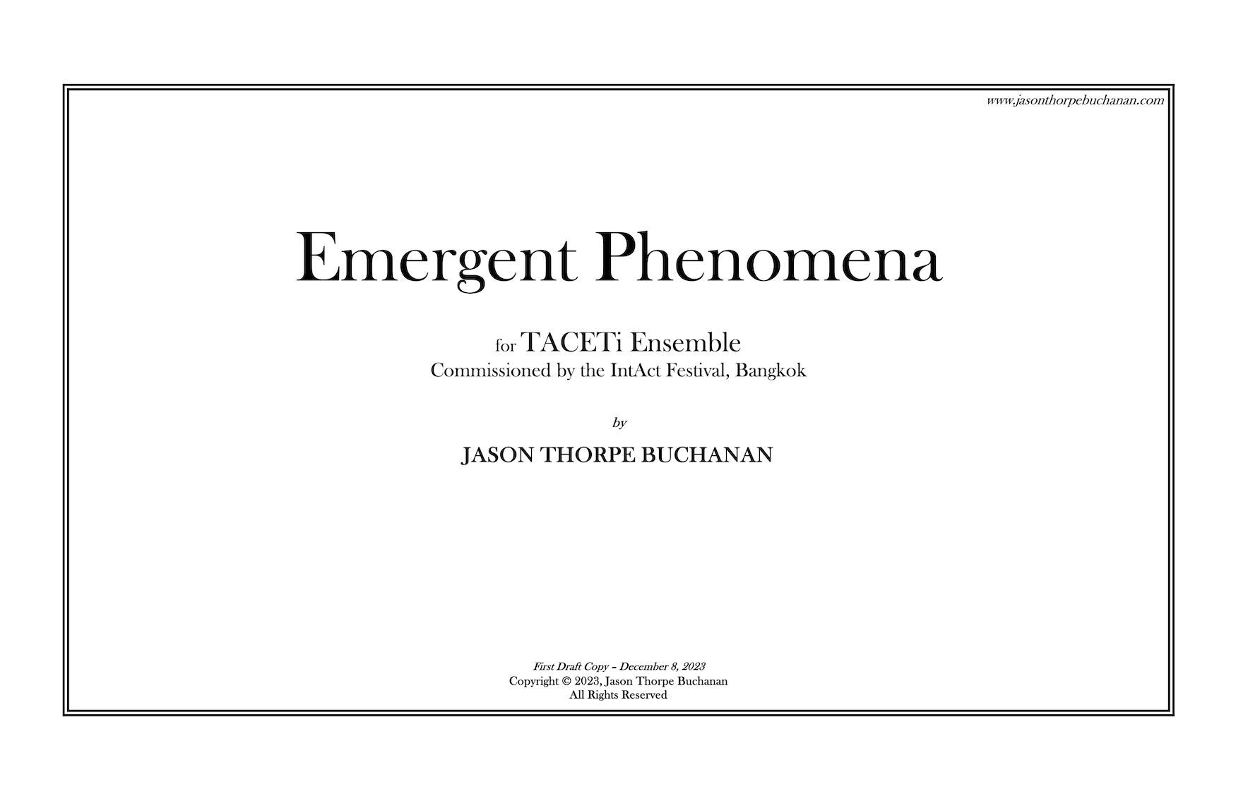 Emergent Phenomena